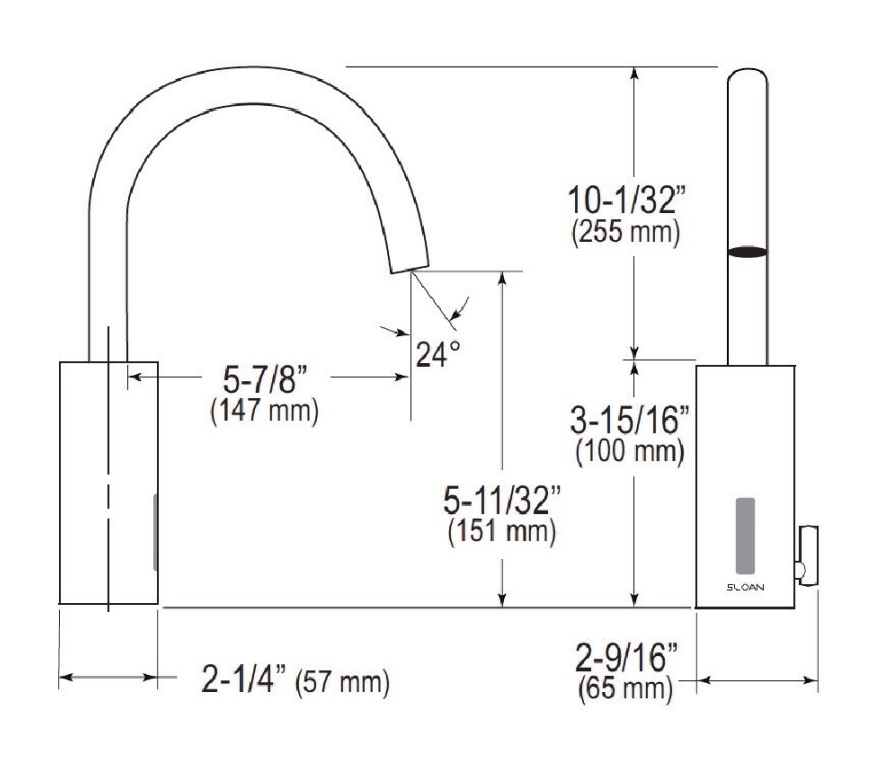 Sloan EAF-700 3335079 Gooseneck Sensor Faucet