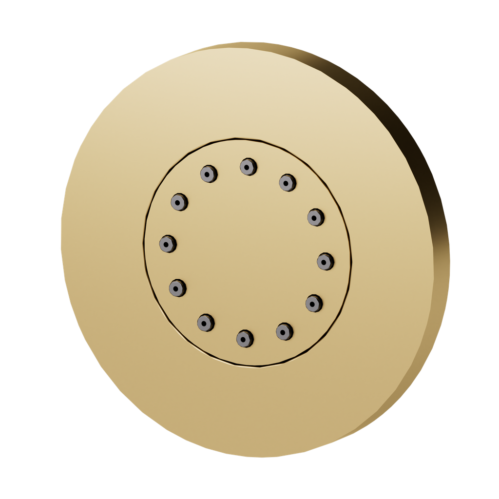 Tenzo BJ-303-BG Round Recessed Body Jet Brushed Gold