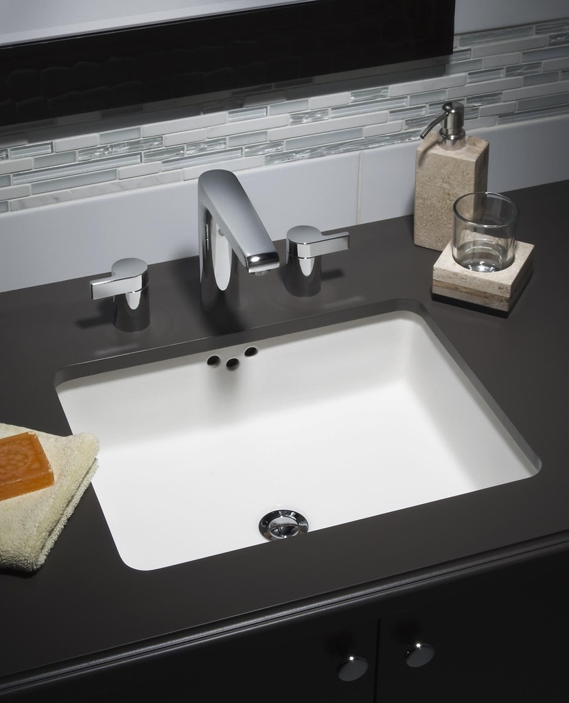 American Standard 0315000.020 Boxe Under Counter Sink L/Holes Wht