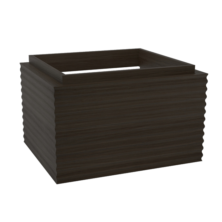 Porcelanosa 100278207 Wave Drawer Unit 1D 24" Black Walnut ST